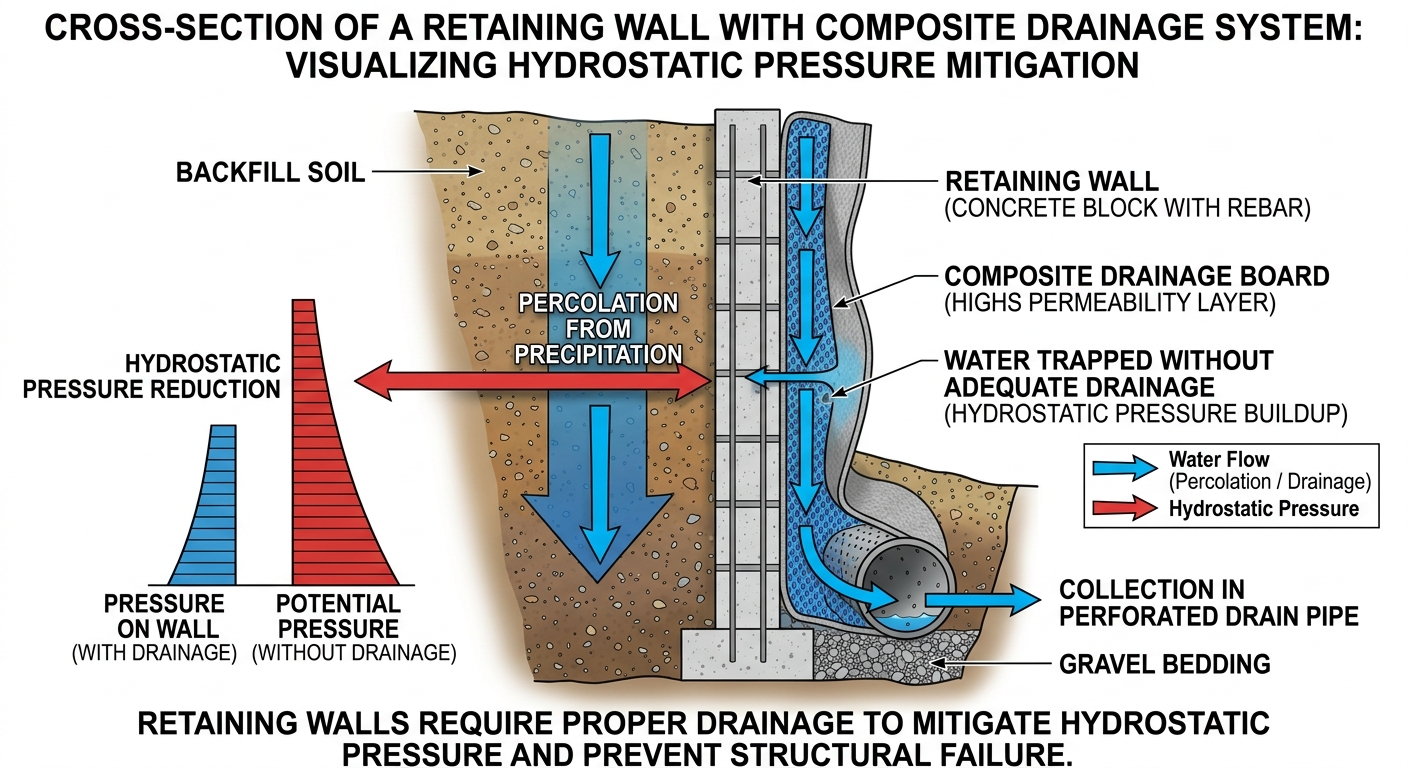 Composite Drainage Board for Retaining Walls: Installation, Thickness ...